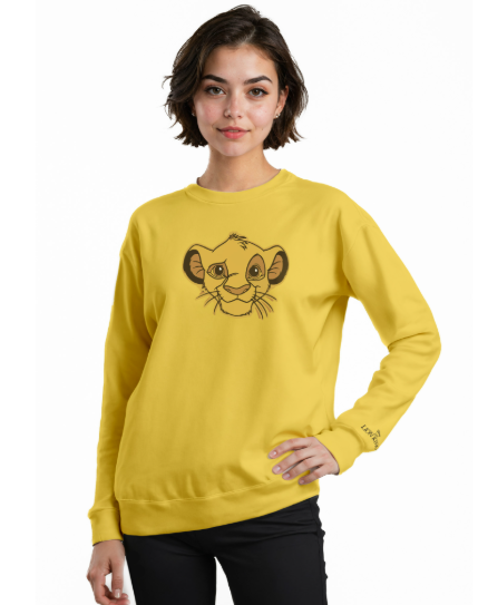 Disney WOMEN SIMBA CREW NECK Yellow – Jil Egypt